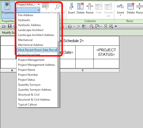 Creating A Generic Schedule For Custom Data In Revit 2014 What Revit 