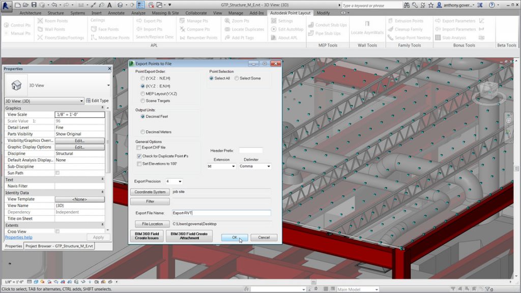 Using your Revit model for construction site layout by converting to ...