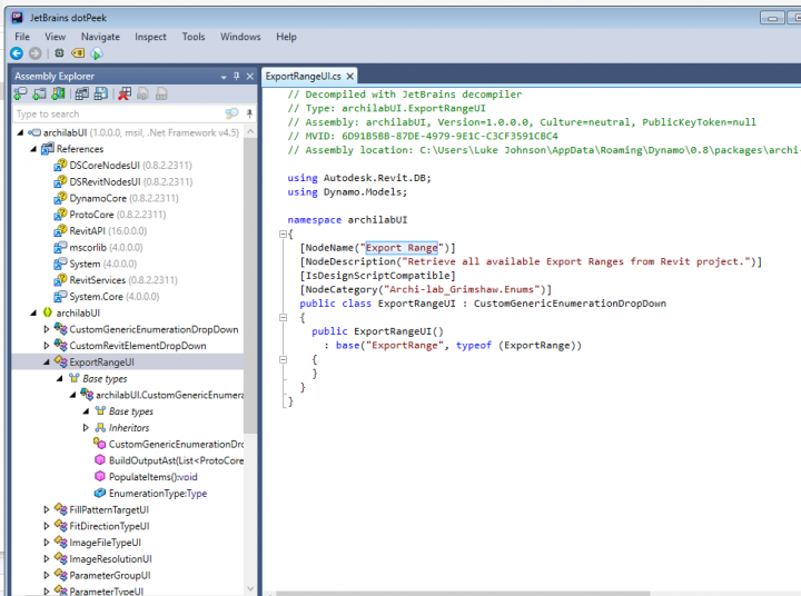 Decompile and Browse DLL Resources for Free » What Revit Wants