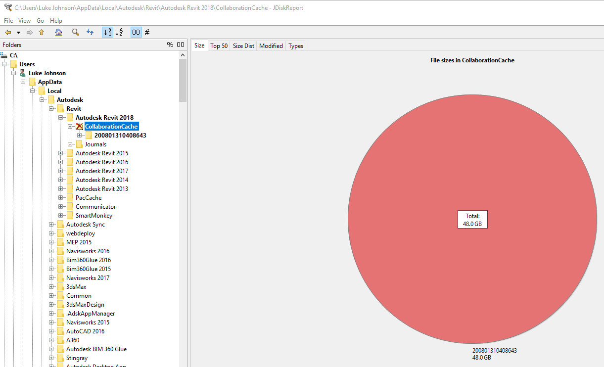 Moving The Revit BIM360 CollaborationCache Folder To A Secondary Hard 